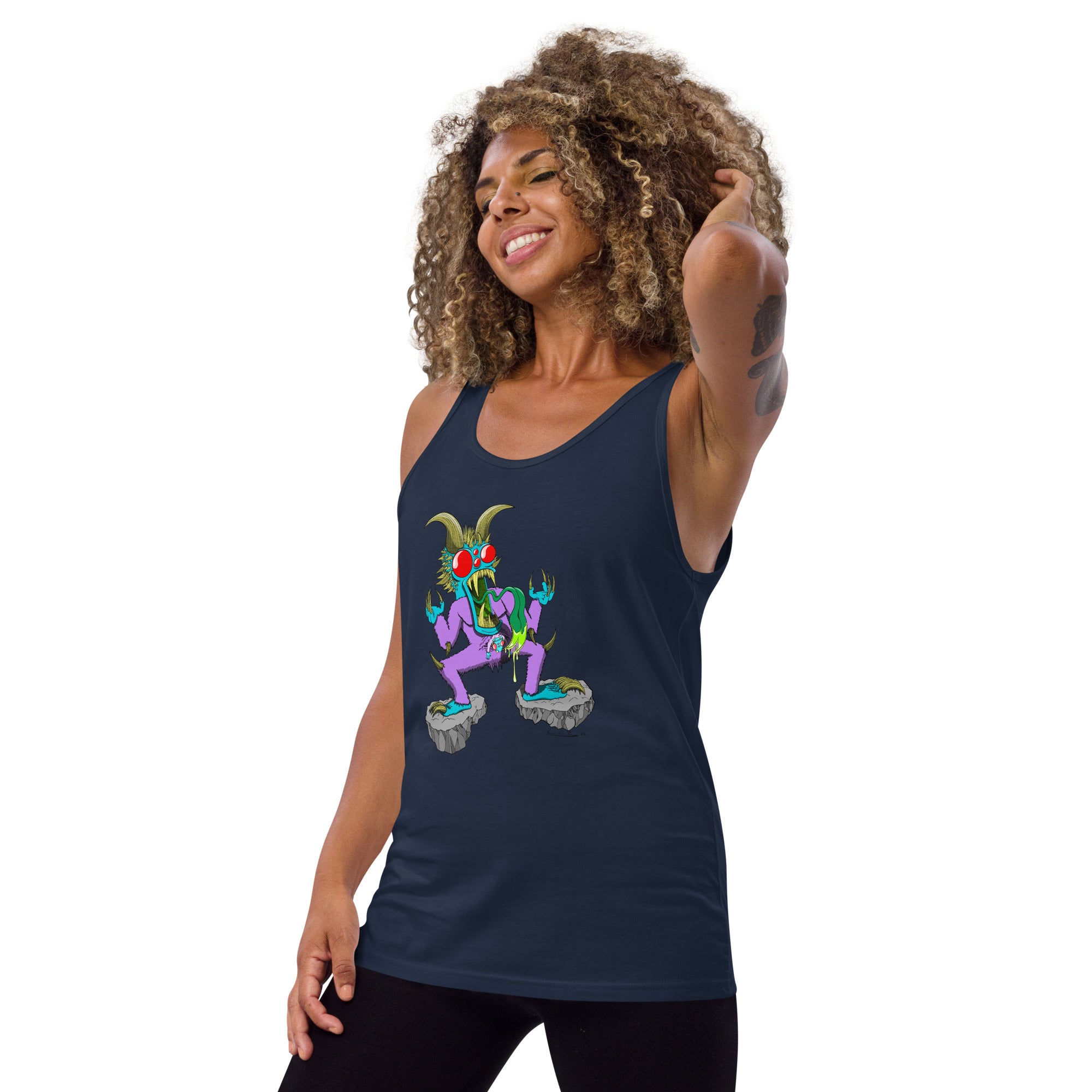 Screamin' Demon tank, big design on front – Simon Jones Productions Merch
